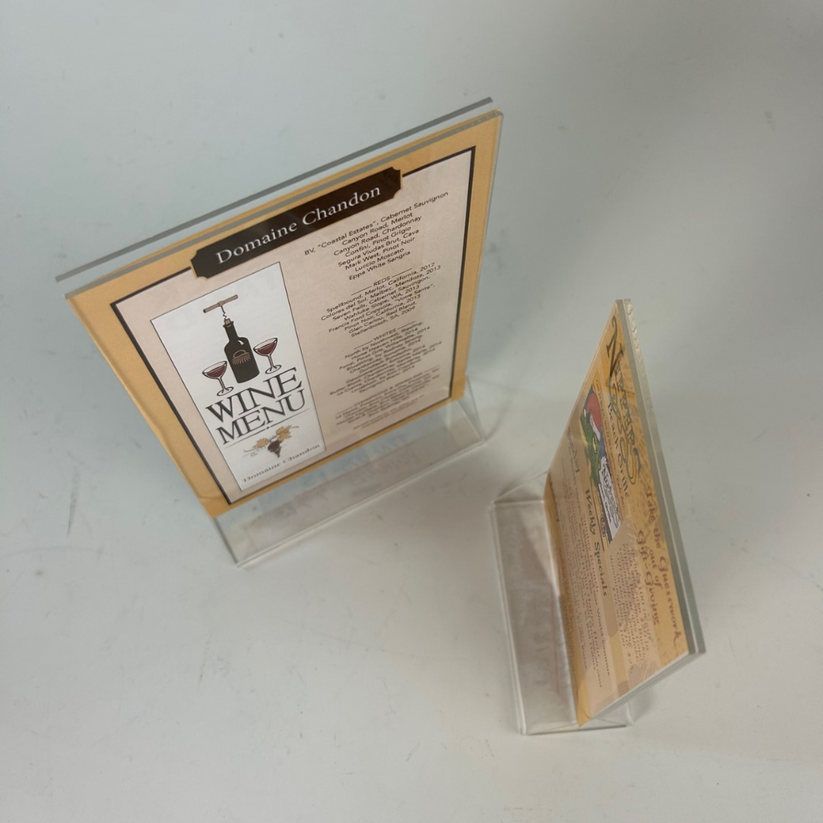 Acrylic Table Stands – Menu Designs
