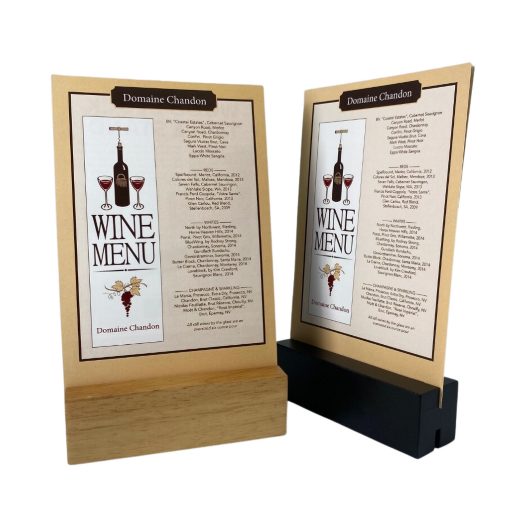 Table Stands – Menu Designs